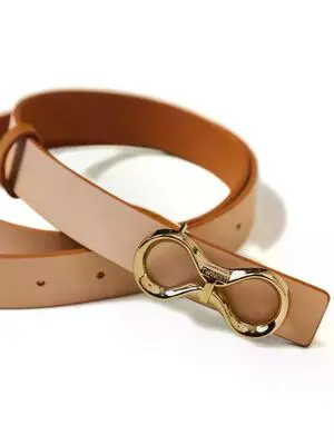 TWINSET Logo-buckle Reversible Leather Belt - Brown