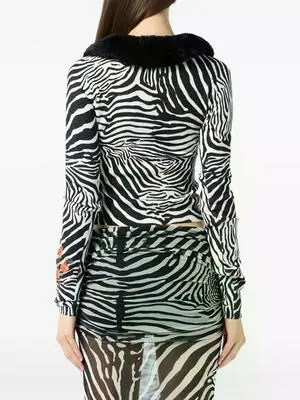 Blumarine Zebra-pattern Cardigan