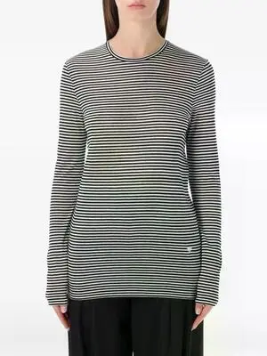 TOM FORD Striped Long Sleeve Tank Top - White