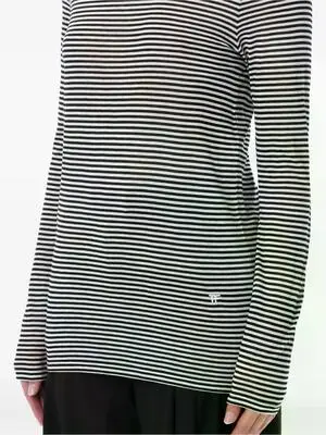 TOM FORD Striped Long Sleeve Tank Top - White