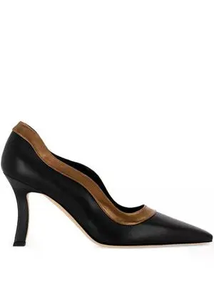 Manolo Blahnik Trimmed Pointed Toe Pumps