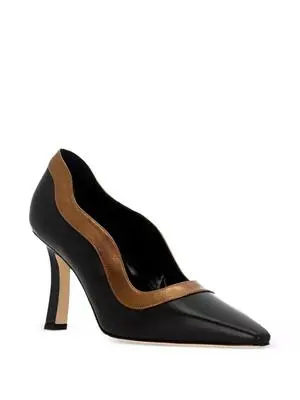 Manolo Blahnik Trimmed Pointed Toe Pumps