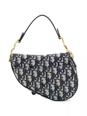 Dior Saddle Oblique Canvas Mini Shoulder Bag - Blue