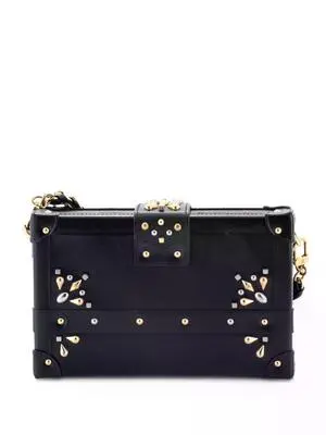 LOUIS VUITTON Petite Malle Studded Crossbody Bag - Black
