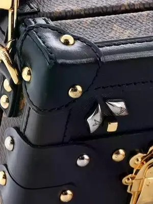 LOUIS VUITTON Petite Malle Studded Crossbody Bag - Black
