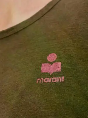 MARANT ETOILE Koldia Logo-print T-shirt - Green