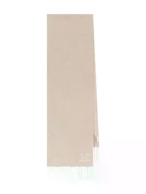 Max Mara Logo-detail Scarf - Neutrals