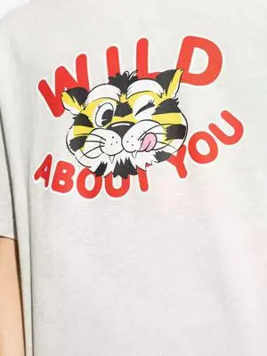 Kenzo Wild Tiger Cartoon-print T-shirt - Grey