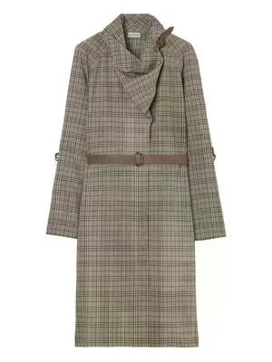 Burberry Checked Scarf-collar Mini Dress