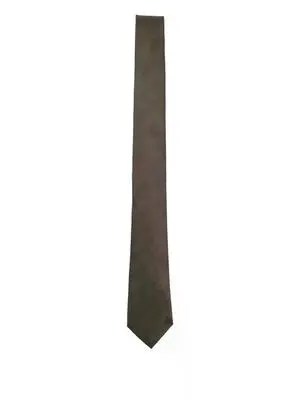 TOM FORD Herringbone Silk Neck Tie - Brown