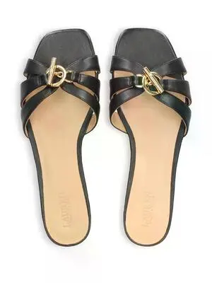 Ralph Lauren Buckle-strap Leather Sandals