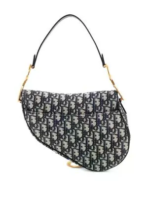 Dior Saddle Handbag Oblique Canvas With Strap Medium