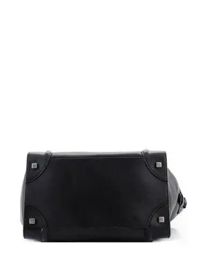 Celine Luggage Bag Grainy Leather Mini Tote - Black