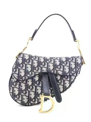 Dior Saddle Oblique Canvas Mini Shoulder Bag - Blue