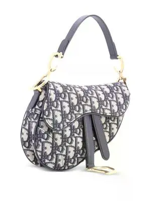 Dior Saddle Oblique Canvas Mini Shoulder Bag - Blue