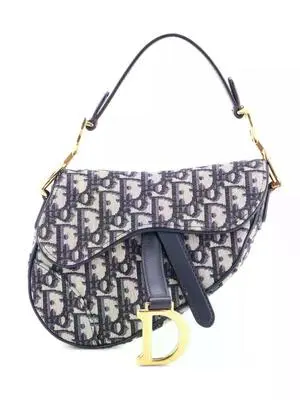 Dior Saddle Handbag Oblique Canvas Mini - Blue