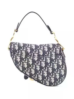 Dior Saddle Handbag Oblique Canvas Mini - Blue