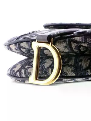 Dior Saddle Handbag Oblique Canvas Mini - Blue