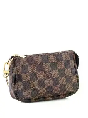 LOUIS VUITTON Pochette Accessoires Damier Mini Clutch - Brown