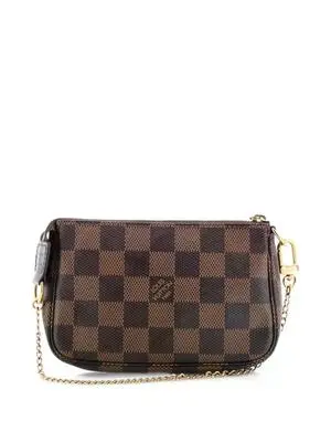 LOUIS VUITTON Pochette Accessoires Damier Mini Clutch - Brown