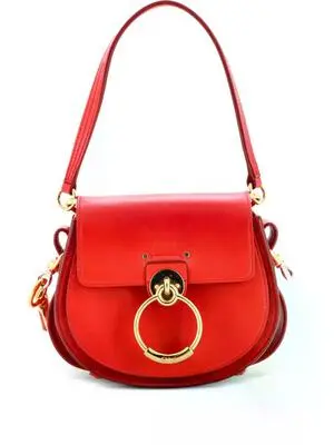 Chloé Tess Small Leather Shoulder Bag - Red