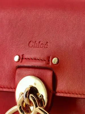 Chloé Tess Small Leather Shoulder Bag - Red