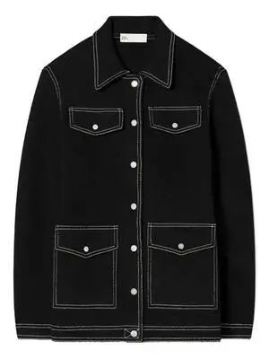 Tory Burch Topstitch Jacket - Black
