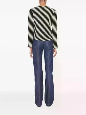 Tory Burch Striped Sweater - Black