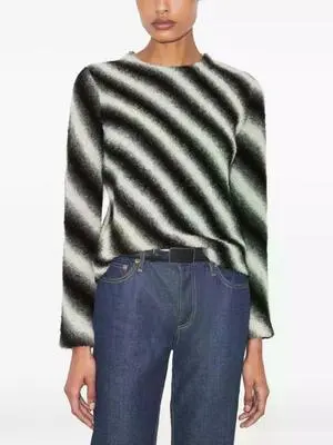 Tory Burch Striped Sweater - Black