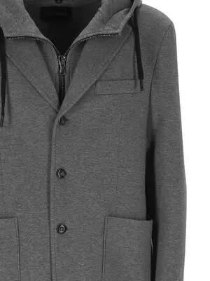 OFFICINA36 Hooded Button Jacket