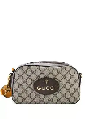 Gucci Neo Vintage Camera Messenger Crossbody Bag Gg Coated Canvas - Brown