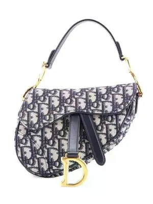 Dior Saddle Handbag Oblique Canvas Mini Shoulder Bag - Blue