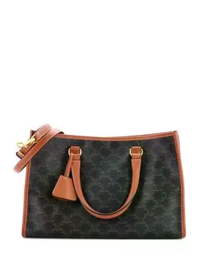Celine Horizontal Cabas Triomphe Coated Canvas Mini Tote Bag