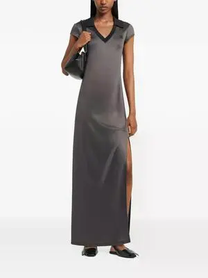 COURREGES V-neck Maxi Dress - Black