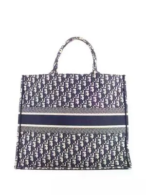 Dior Book Oblique Canvas Large Tote Bag - Blue