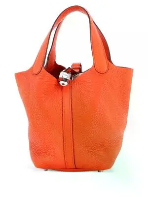 Hermès Picotin Lock Clemence Pm Bucket Bag - Orange