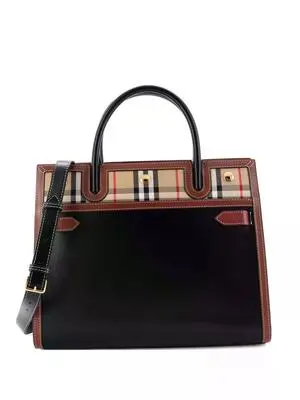 Women's Burberry Vintage-check Canvas And Leather Bags