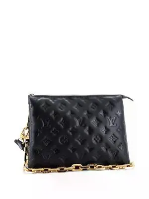 LOUIS VUITTON Coussin Pm Crossbody Bag Monogram Embossed Lambskin - Black