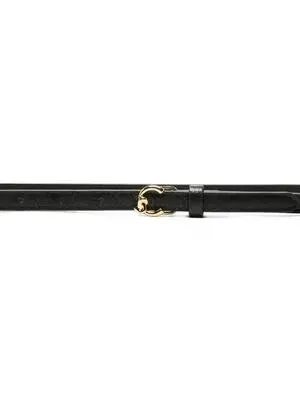 COCCINELLE Grained Buckle Belt - Black