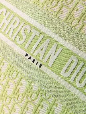 Dior Book Oblique Canvas Large Tote Bag - Green