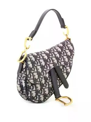 Dior Saddle Handbag Oblique Canvas Mini - Blue