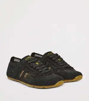 Balmain Suede Racer 45 Sneakers - Black