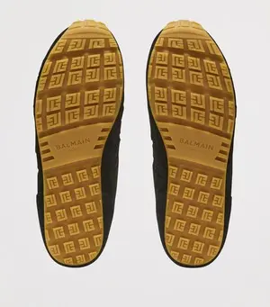 Balmain Suede Racer 45 Sneakers - Black