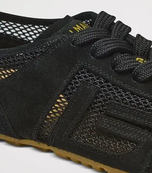 Balmain Suede Racer 45 Sneakers - Black