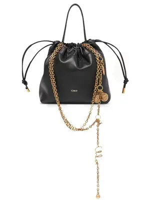 Chloé Icons Leather Bucket Bag - Black