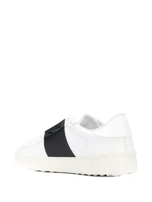 Valentino Garavani Open Leather Sneakers - Black