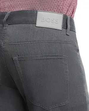 BOSS Delaware Slim Fit Trousers - Silver