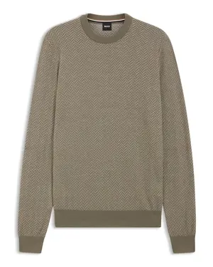 BOSS Habito Crewneck Sweater - Open Brown