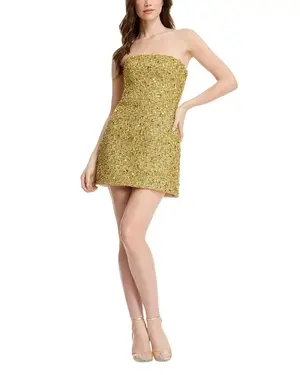 Dress The Population Strapless Structured A-line Mini Dress