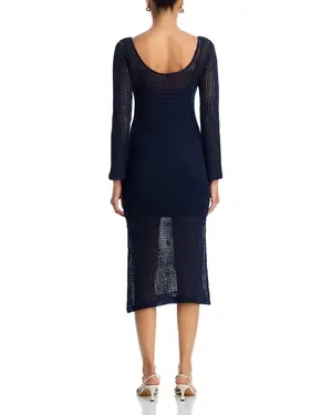 Aqua Treasure Crocheted Midi Dress